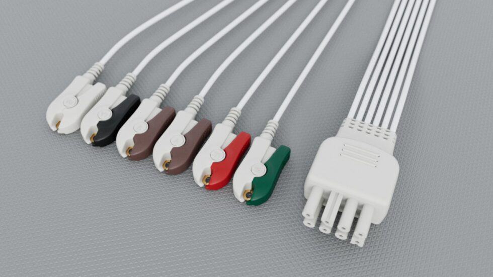 Disposable ECG Leads for Nihon Kohden, 10 pack - Curbell Medical