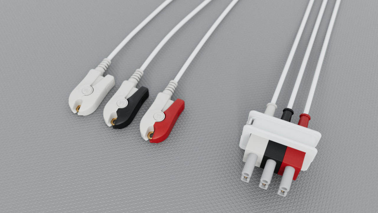 Disposable ECG Leads Twin Pin, 10 pack - Curbell Medical