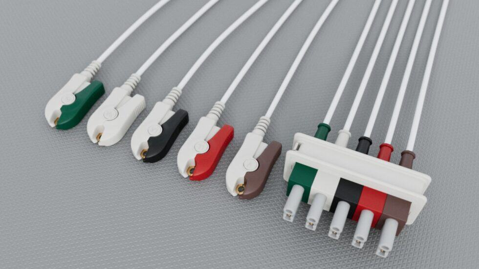 Disposable ECG Leads for Twin Pin, 10 pack - Curbell Medical