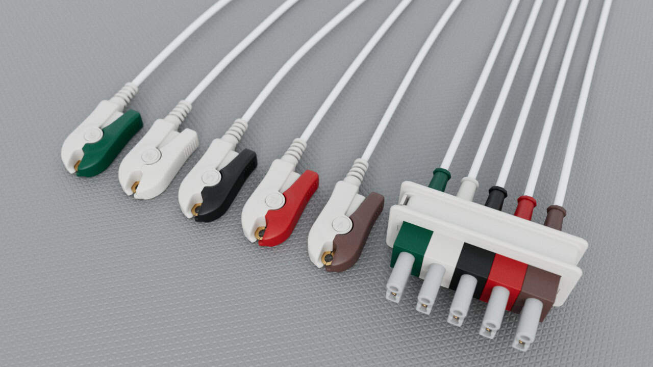 Disposable ECG Leads for Twin Pin, 10 pack - Curbell Medical