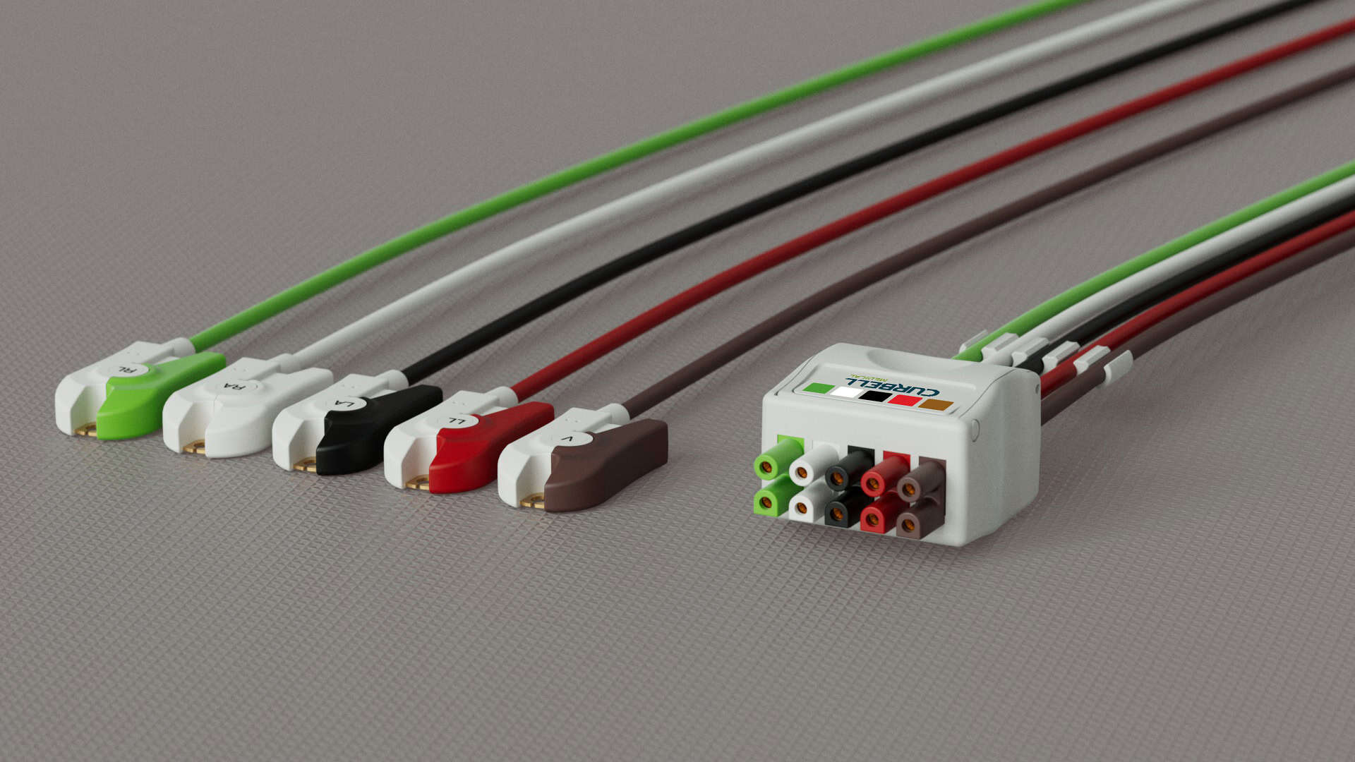 ECG lead wires in combiner for GE monitors - Curbell Medical