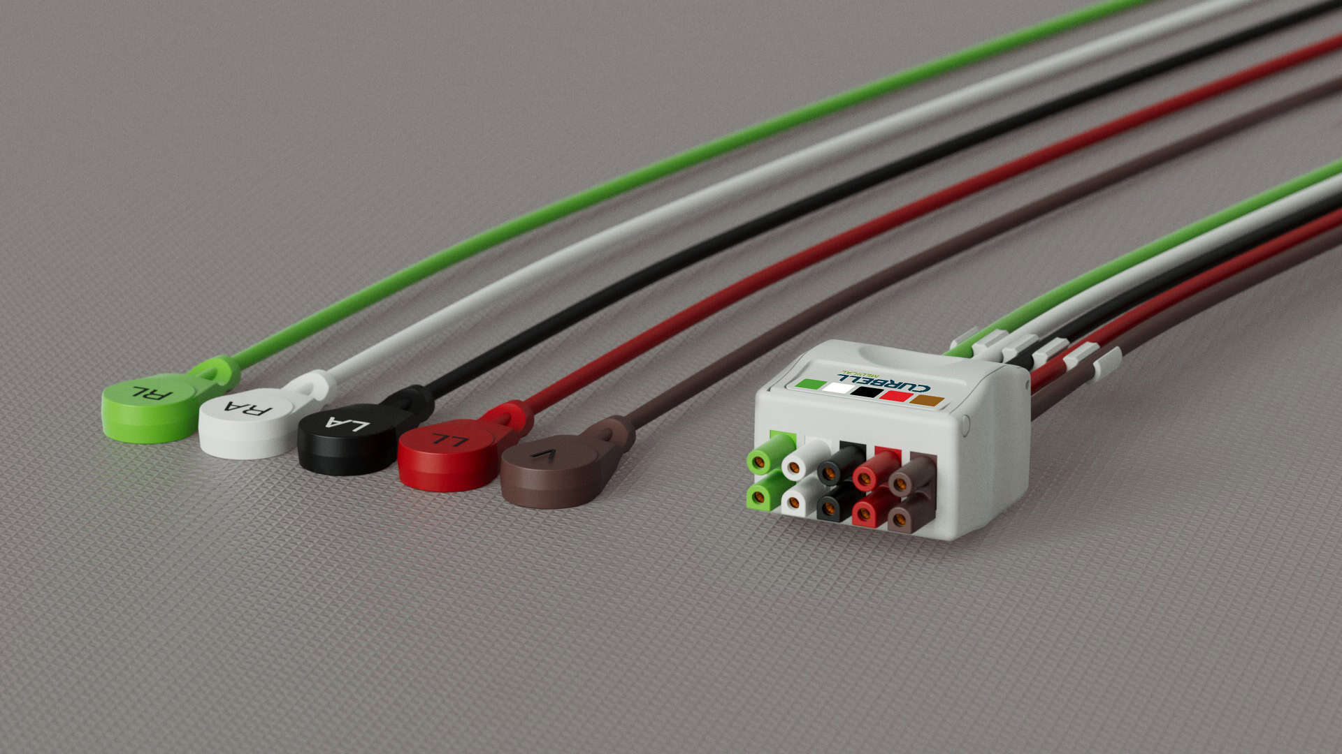 ECG lead wires in combiner for GE monitors - Curbell Medical