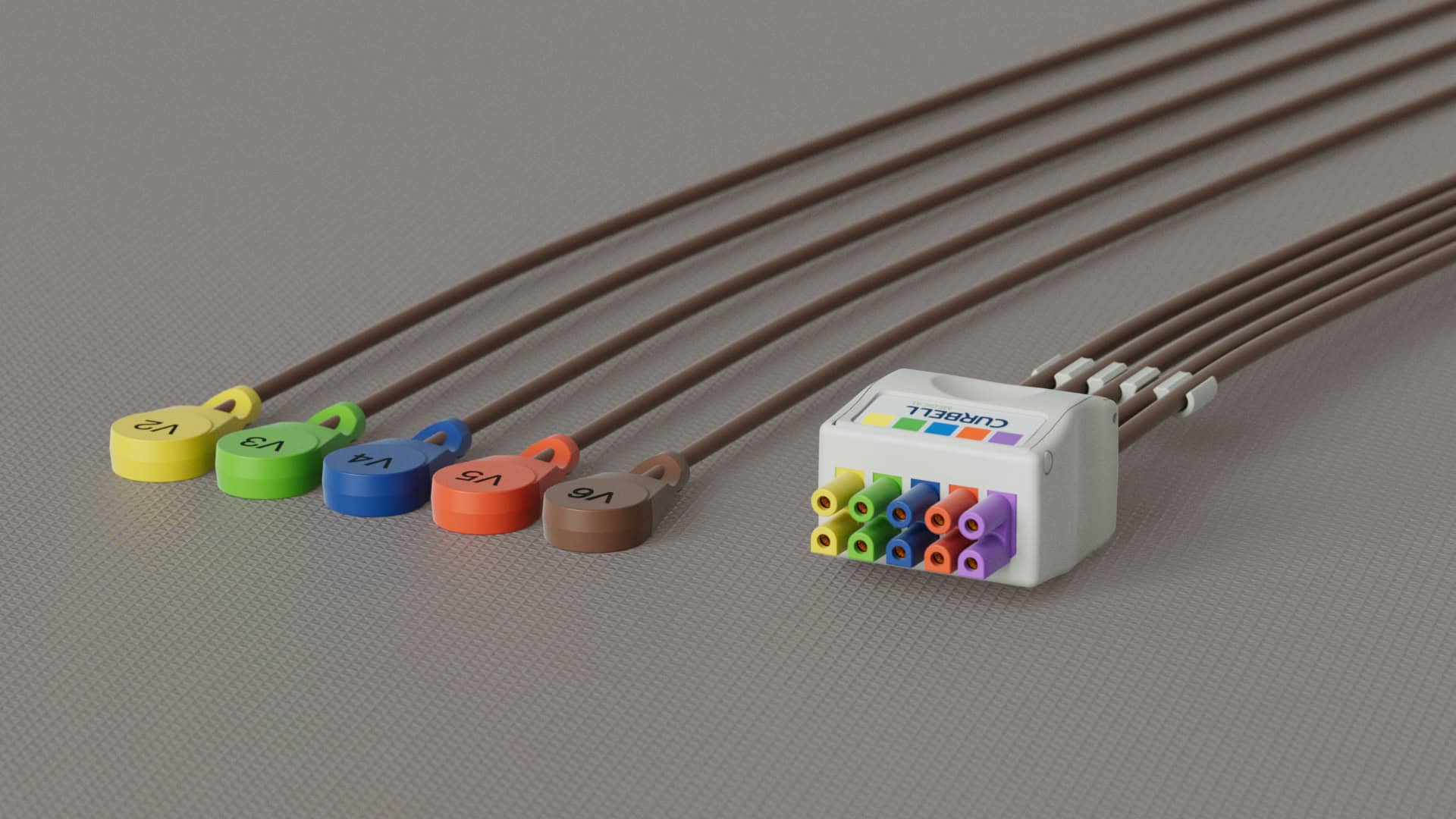 ECG lead wires in combiner for GE monitors - Curbell Medical