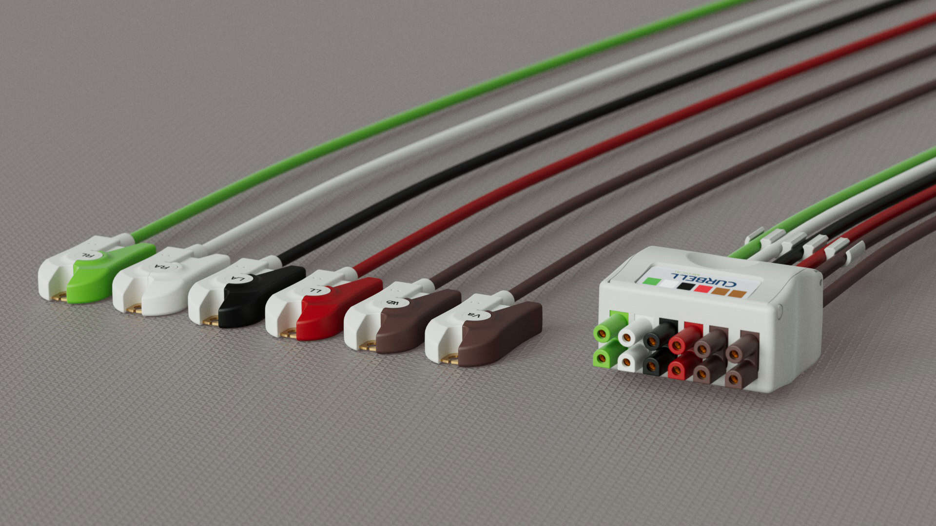 ECG lead wires in combiner for GE monitors - Curbell Medical