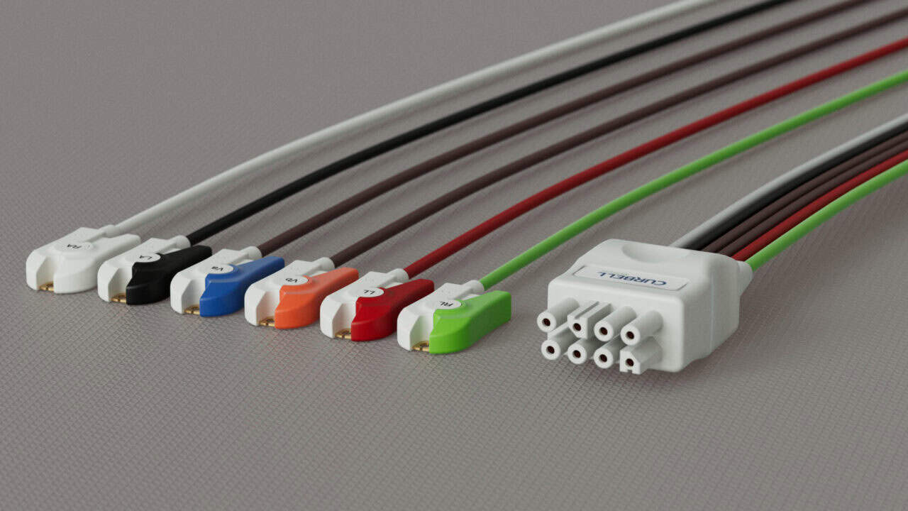 20255 - ECG lead wire with 6 Pinch Connectors for Nihon Kohden ...
